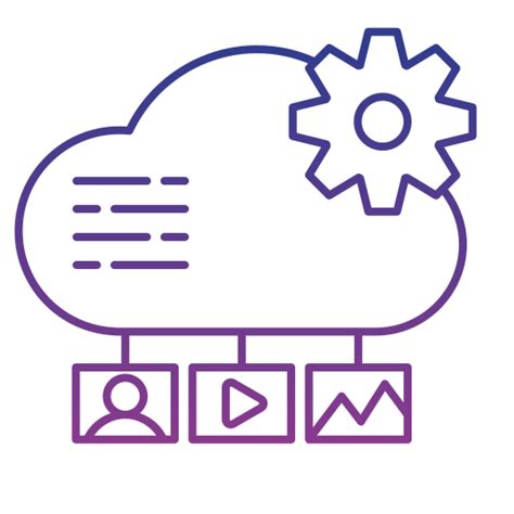 Cloud Database Generic Gradient Outline Icon