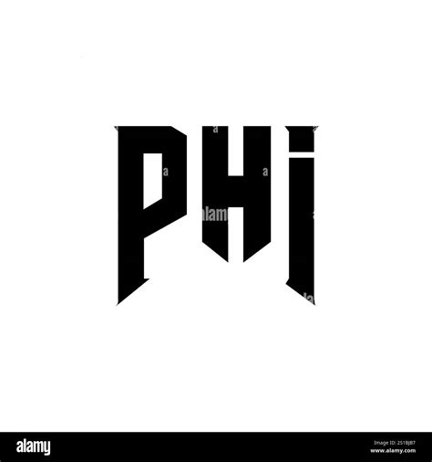 Phi Letter Logo Design For Technology Company Phi Logo Design Black And White Color Combination