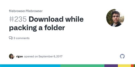Download While Packing A Folder · Issue 235 · Filebrowserfilebrowser
