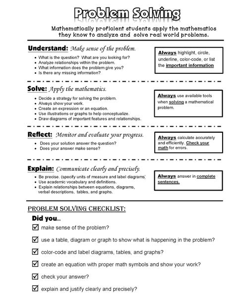 Rockstar Math Teacher ★ Mathematical Problem Solving Guide Thinking