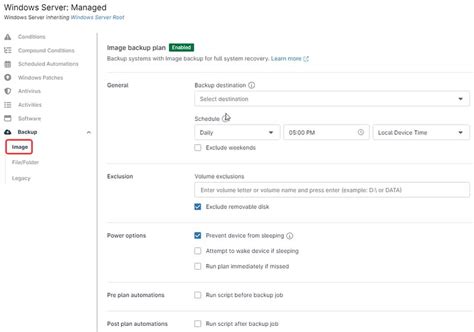 Backup Configuration Ninjaone