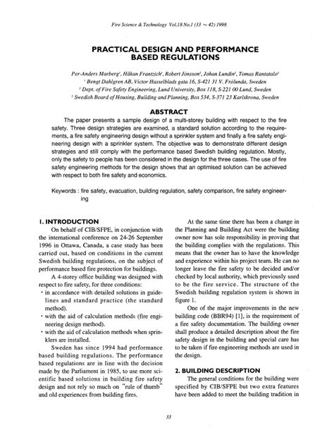 Pdf Practical Design And Performance Based Regulations