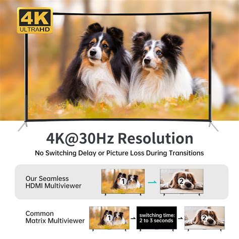 4k 30hz Seamless 4 Port Hdmi Kvm Switch With Pip Hotkey Switching（hk401w） Mt Viki