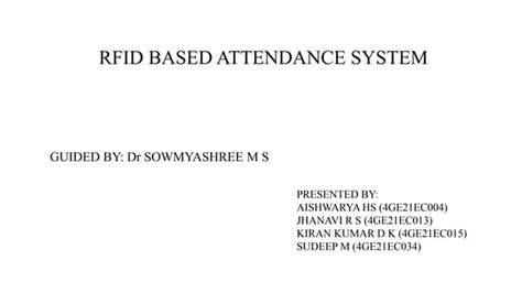 Rfid Attedence 2 Pptx Rfid Attendencee Ppt