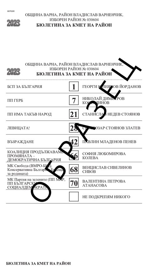 С колко бюлетини гласуваме във Варна как изглеждат и как се попълват видео Варна