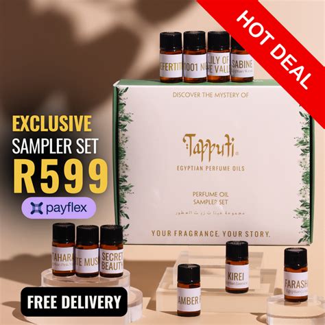 1 X Perfume Oil Set 10 Samples Tapputi Egyptian Perfume Oils