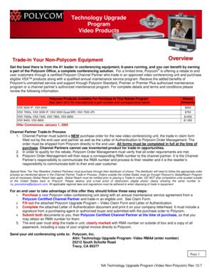 Fillable Online Technology Upgrade Program Video Products Overview Polycom Fax Email Print Fillable Online Technology Upgrade Program Video Products Overview Polycom Fax Email Print