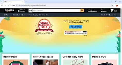 Hooriya Siddique On Linkedin Amazonclone Html Css Webdevelopment
