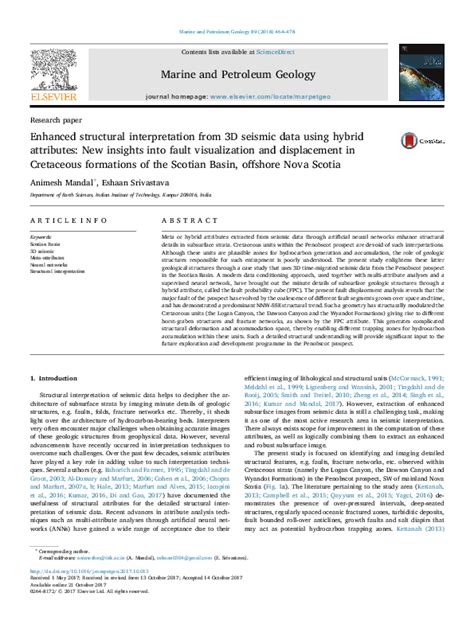 pdf enhanced structural interpretation from 3d seismic data using