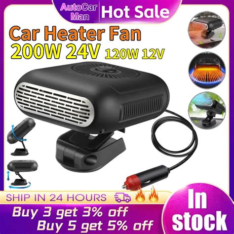12v 120w 24v 200w 자동차 히터 팬 앞 유리 김 서림 제거 장치 휴대용 자동 전기 난방 건조기 안개 제거 각도