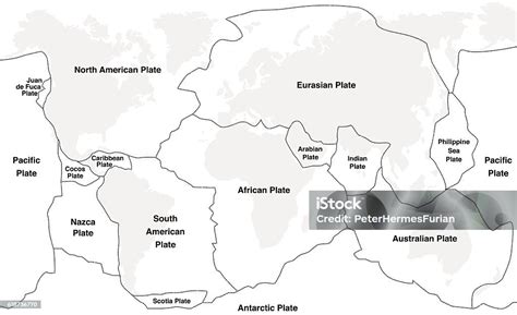 Blank Tectonic Plates Map Blank Tectonic Plates Map
