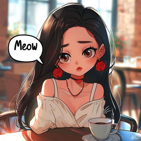 Premium Photo Adorable Chibi Character In Playful Pose