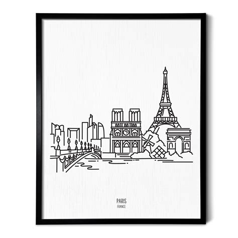 Paris France Skyline Art Print Scenic Route Shop