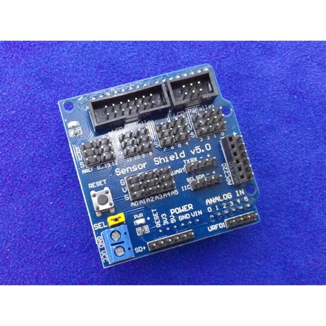 uno r3 v5擴展板 sensor shield v5 0 電子積木 藍版 新貨到 蝦皮購物
