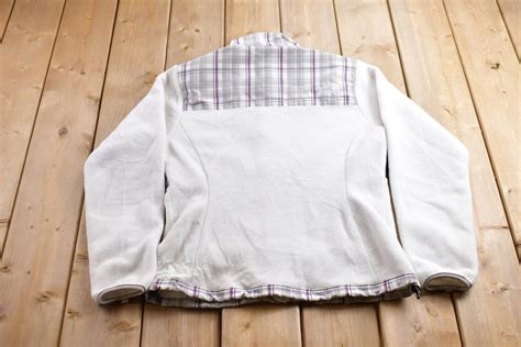 Vintage 1990s North Face Plaid Fleece Sweater Outdoorsman 90s