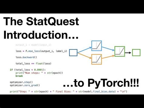 free video introduction to pytorch from statquest with josh starmer