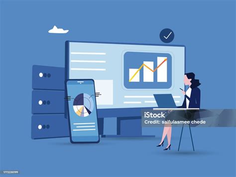 Big Data And Cloud Computingbusiness Characters Using Remote Servers To Analyzing Large Sets Of