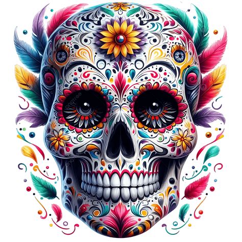 Calavera Colorida Día De Los Muertos Calavera De Azúcar Png Dibujos Colorido Calavera Dia De