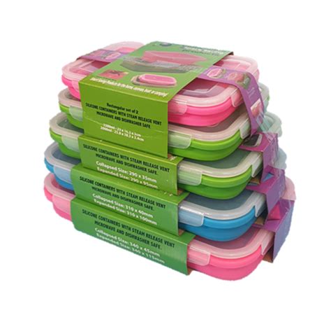 Collapsible Space Saving Rectangular Container Set 5 Pack