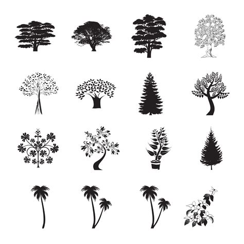 Black And White Tree Design 45384432 Vector Art At Vecteezy