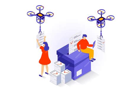 Premium Vector Election And Voting Concept In 3d Isometric Design People Hold Elections With