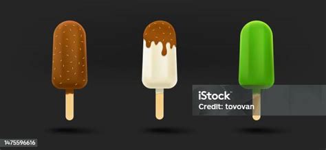 다른 아이스크림 아이콘 컬렉션입니다 검은 배경에 격리된 3d 벡터 이모티콘에 대한 스톡 벡터 아트 및 기타 이미지 이모티콘 초콜릿 0명 Istock
