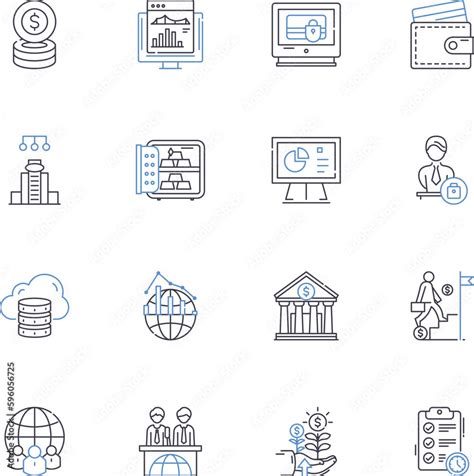 artificial intelligence line icons collection automation robotics