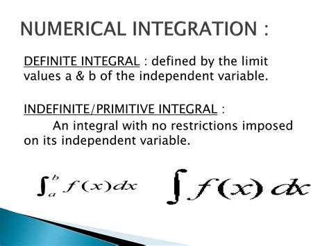 Numerical Integration And Its Applications Pptx Physics Science