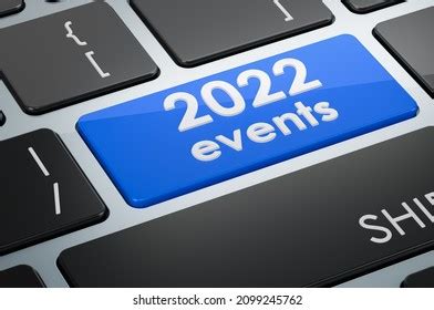 2022 Events Button On Keyboard 3d Stock Illustration 2099245762