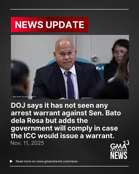 Gma The Department Of Justice Says It Has Not Seen Any Arrest Warrant