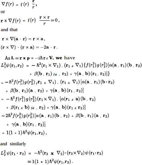 Consider The Following Two Particle Wave Function In Position Space