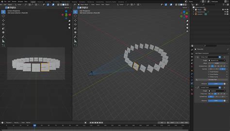 Animation Creating A Circular Array Of Individual Planes That Face The Camera While Animating