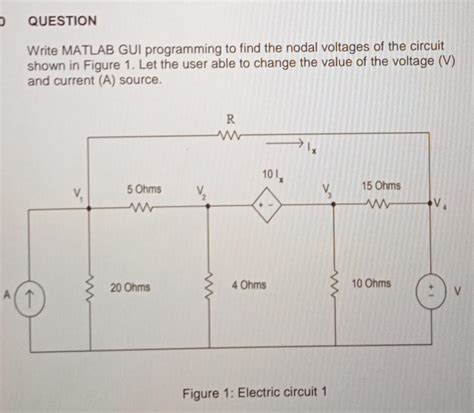 Solved Question Write Matlab Gui Programming To Find The