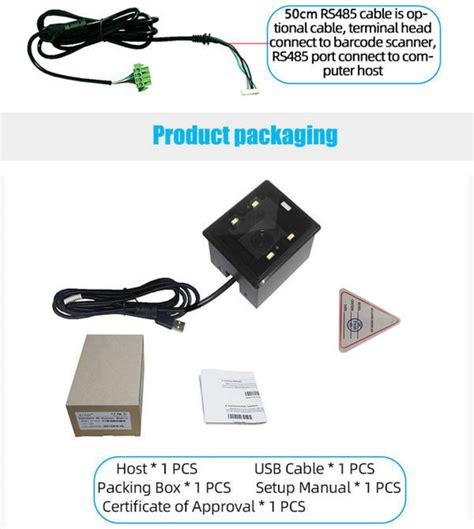 Rs232 2d Qr Barcode Scanner Fxed Mount Reader Module For Self Service Devices Hs 2003c Expore