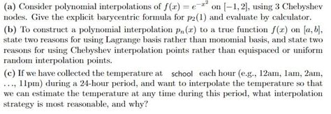 A Consider Polynomial Interpolations Of Fxe−x2