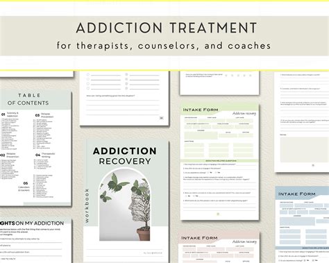 Addiction Recovery Workbook And Intake Form For Substance Use Treatment