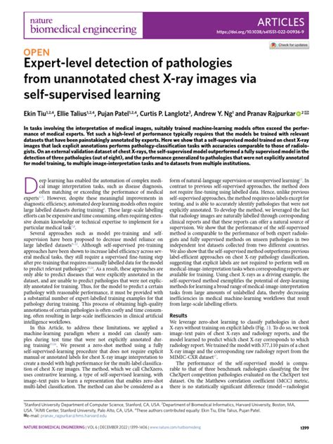 expert level detection of pathologies from unannotated chest x ray