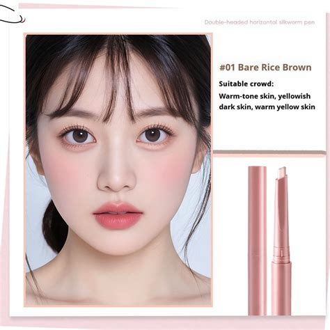 Hauiodp Double Head Eyebrow Pencil Waterproof Natural And Highlighter