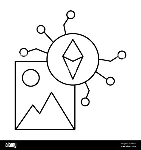 Nft Technology Line Icon Crypto Icon Or Logo Symbol Vector Illustration Stock Vector Image