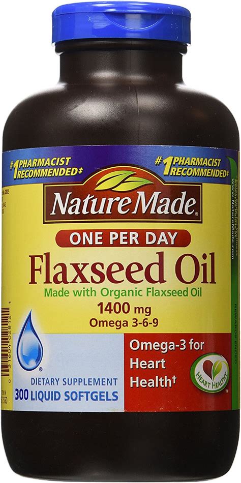 Nature Made Organic Flaxseed Oil 1400mg Omega 3 6 9 Flaxseed