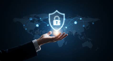 Cyber Security Shield Protect Your Data Globally Secure Online World Data Privacy And Protection