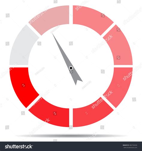 indicator round red pointer needle index stock vector royalty free