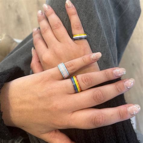 Lgbtq Stainless Steel Rings Pride Rings Transgender Ring Non Binary Ring Pride Ring Pride Month