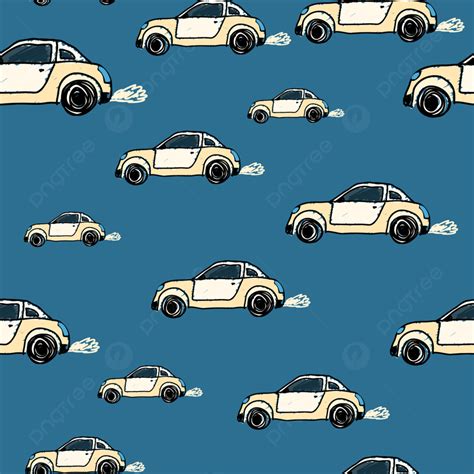귀여운 스포츠카 원활한 패턴 배경 택시 스포츠카 복고풍 배경 일러스트 및 사진 무료 다운로드 Pngtree