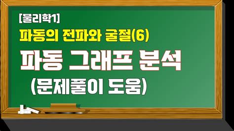 물리학1 파동의 전파와 굴절6 파동 그래프 분석문제풀이 도움 Youtube