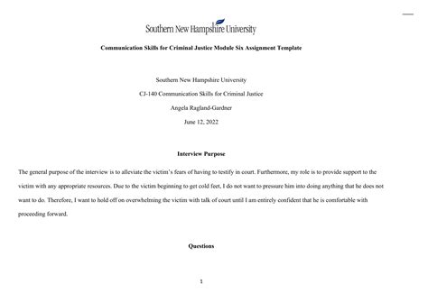 Cj 140 Module 6 Assignment Template Cj 140 Stuvia Us