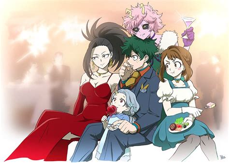 Midoriya Izuku Uraraka Ochaco Yaoyorozu Momo Ashido Mina And Eri