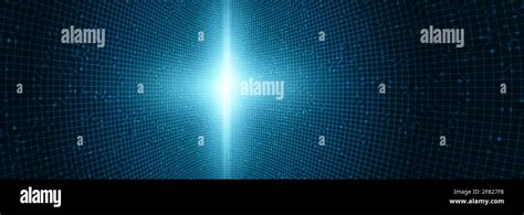 Light Circuit Microchip Technology On Blue Future Backgroundhi Tech