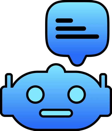 Illustration Of Chat Bot Gradient Icon Of Bot Ai With Chat Bubble