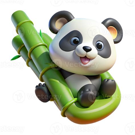 Beautiful Abstract Panda Cub Rolling Down Hill 58068942 Png